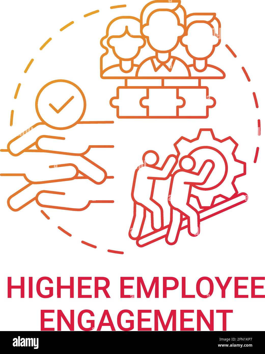 Workplace engagement illustration Stock Vector Images - Alamy