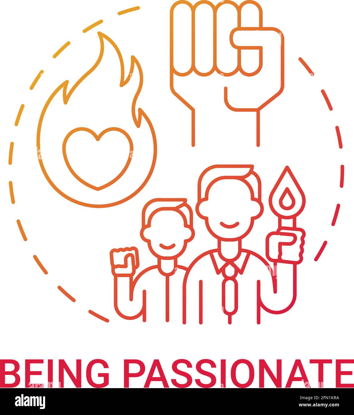 Being passionate concept icon Stock Vector Image & Art - Alamy