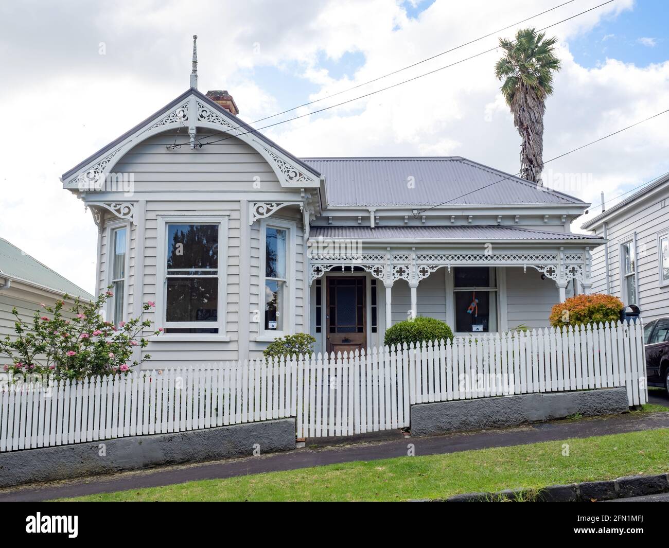 AUCKLAND, NEW ZEALAND - Apr 27, 2021: Victorian villa in Ponsonby ...