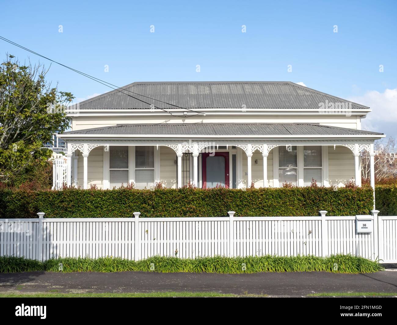 AUCKLAND, NEW ZEALAND - Apr 27, 2021: Victorian villa in Ponsonby ...