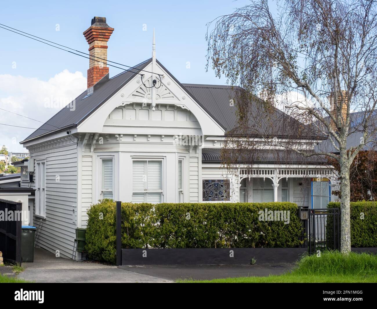 AUCKLAND, NEW ZEALAND - Apr 27, 2021: Victorian villa in Ponsonby ...
