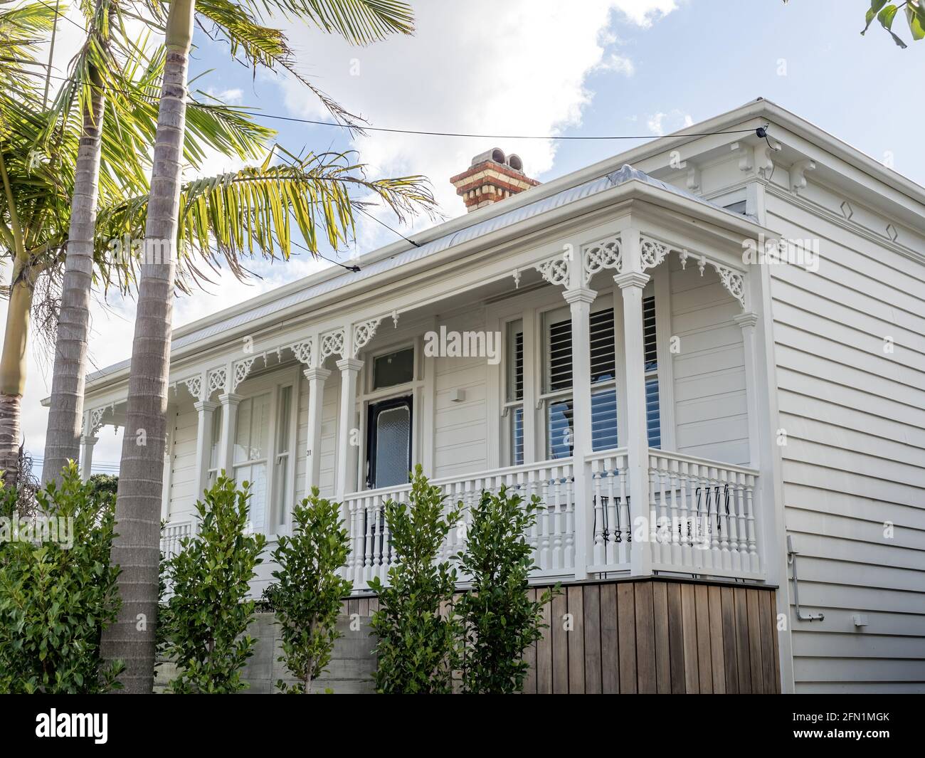 AUCKLAND, NEW ZEALAND - Apr 27, 2021: Victorian villa in Ponsonby ...