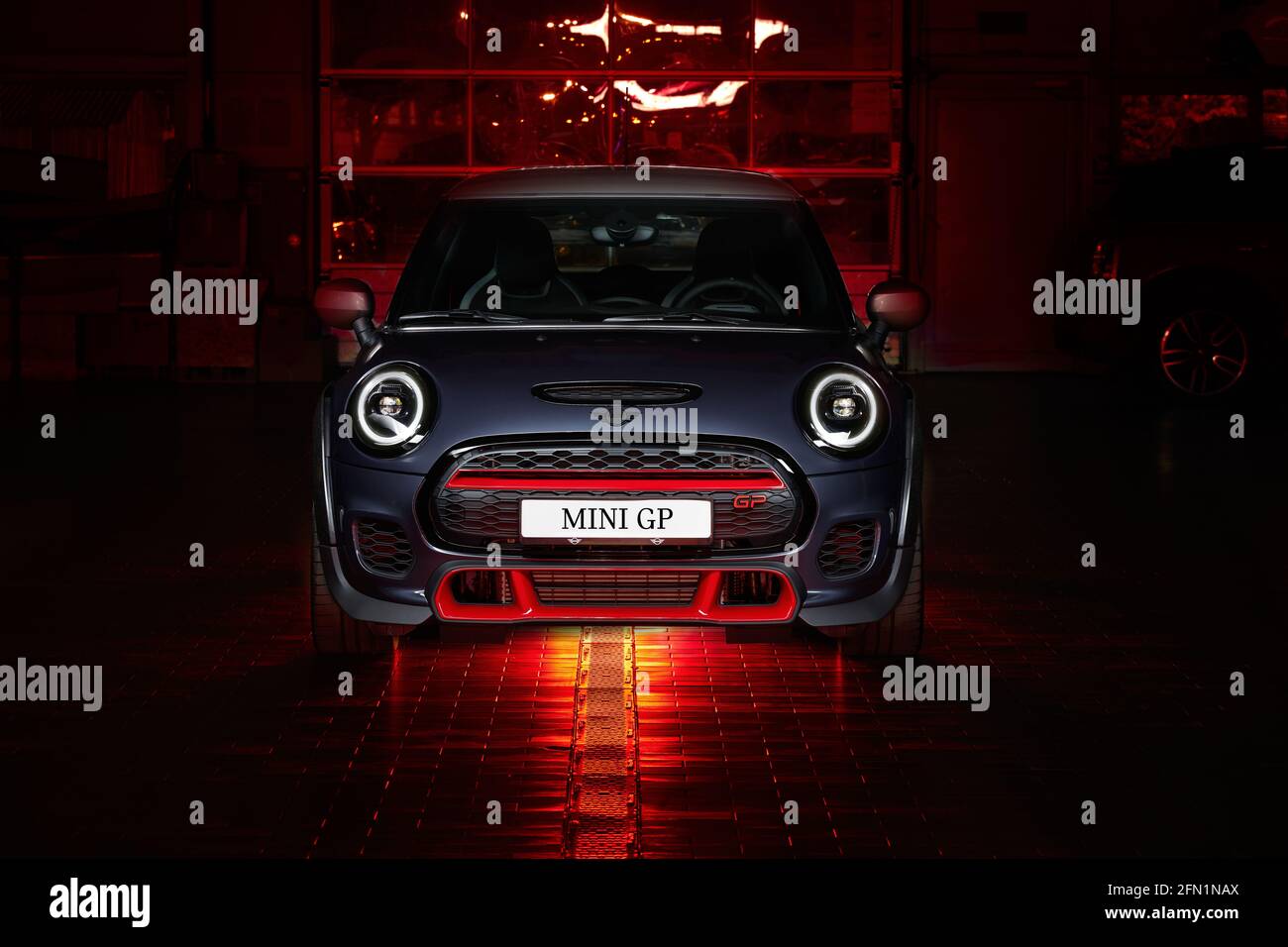 Front of the unique MINI Cooper GP in the garage. 1 with 3000 copies ...