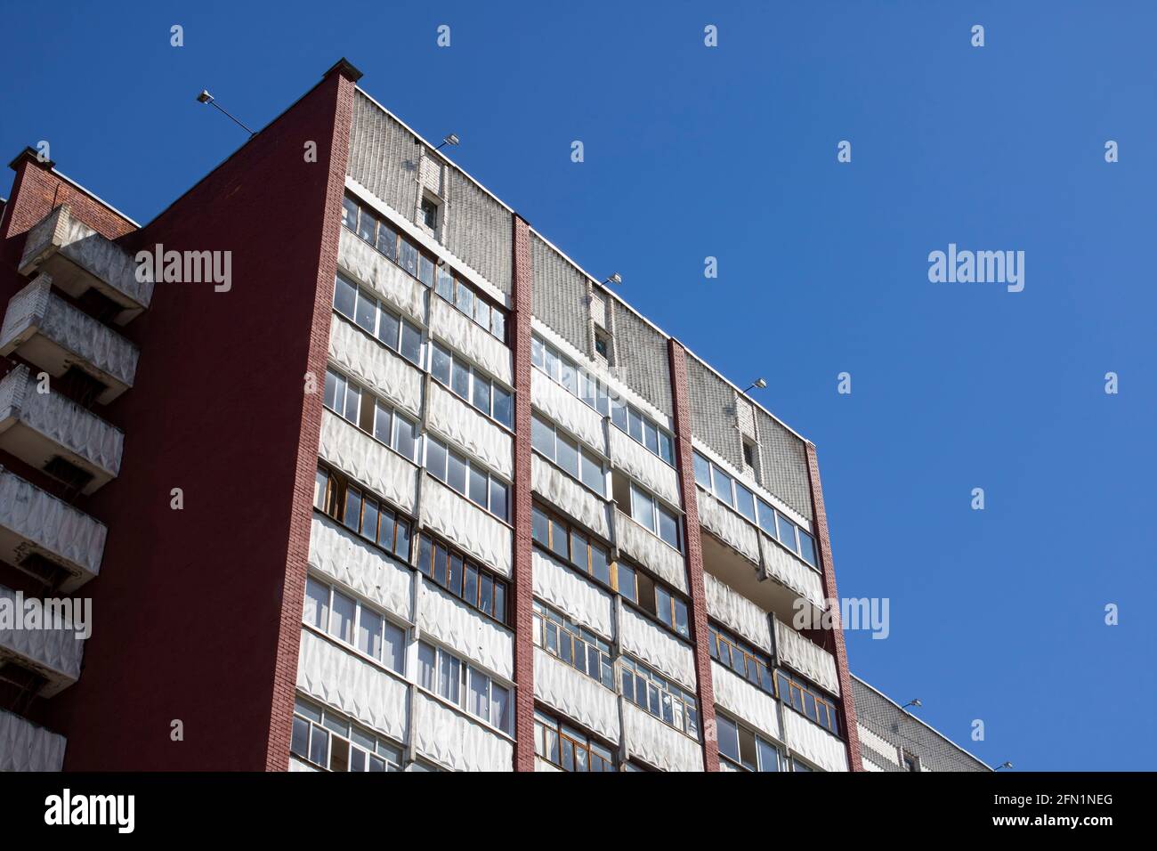 The sky and the upper floors of a tall house Stock Photo - Alamy