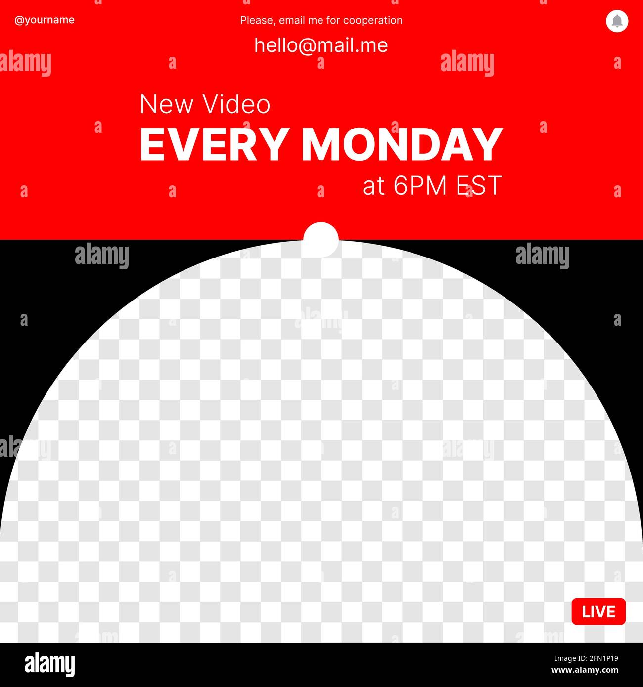 Template for publication for Live Video Channel. Social Media Template ...