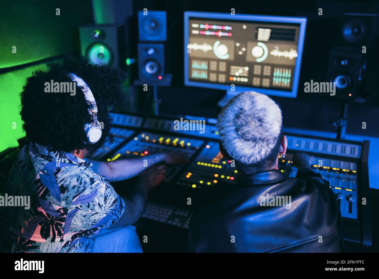 Team recording new song album hi-res stock photography and images - Alamy