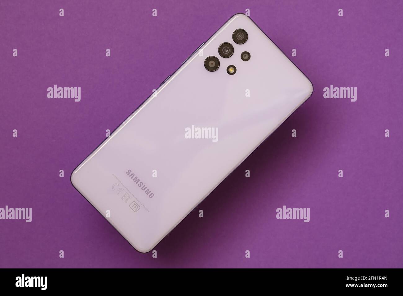 Seoul, South Korea - May 11, 2021: Samsung Galaxy A32 Awesome Violet ...