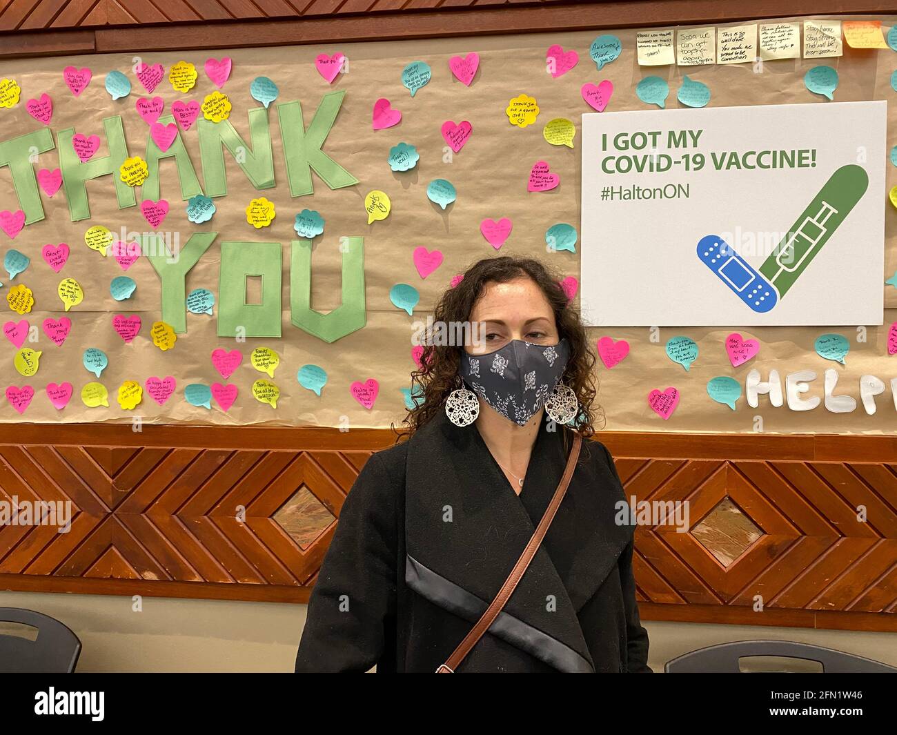 WOMAN GETS MODERNA VACCINE DURING COVID-19 PANDEMIC Stock Photo - Alamy