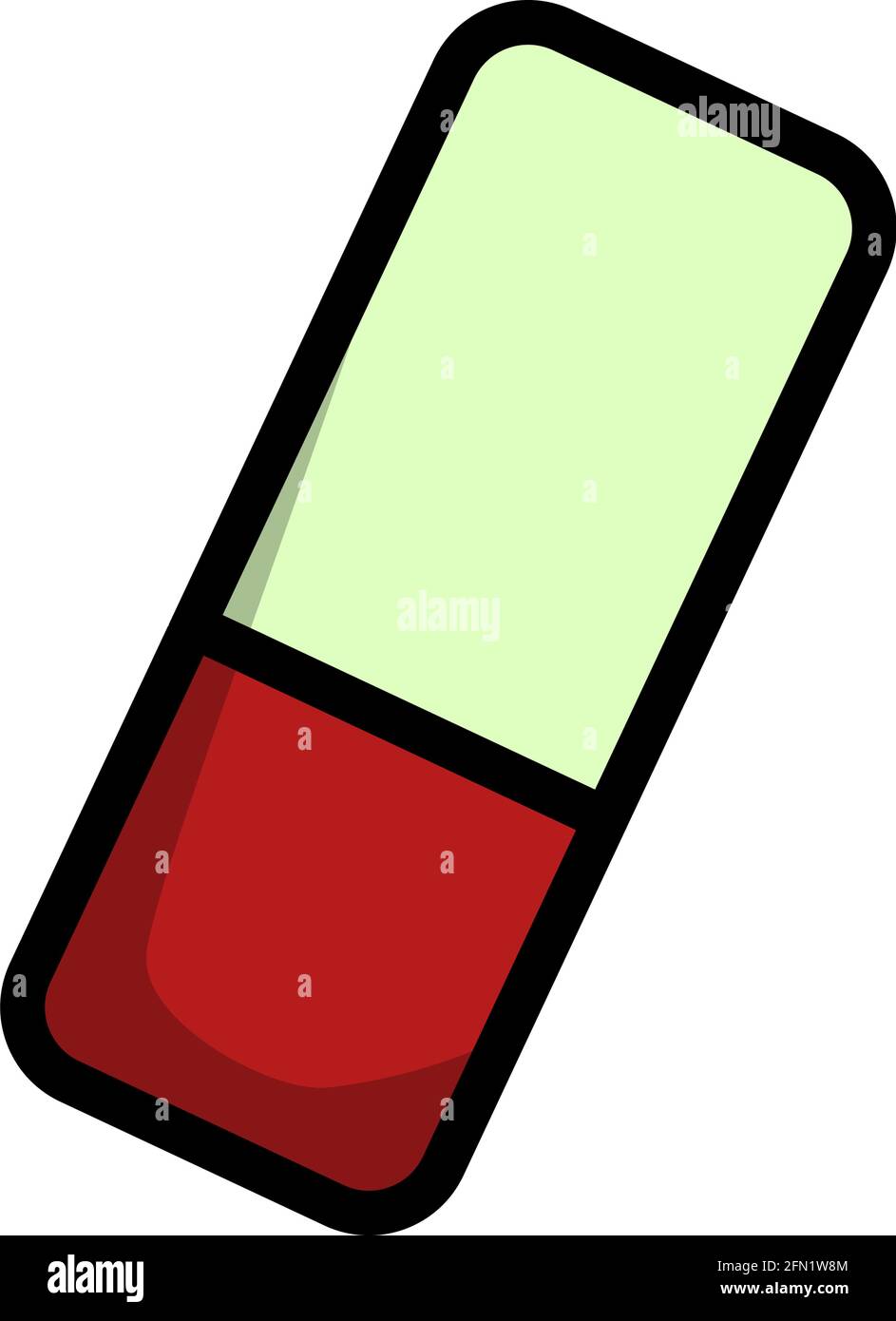 Eraser Icon. Editable Bold Outline With Color Fill Design. Vector ...