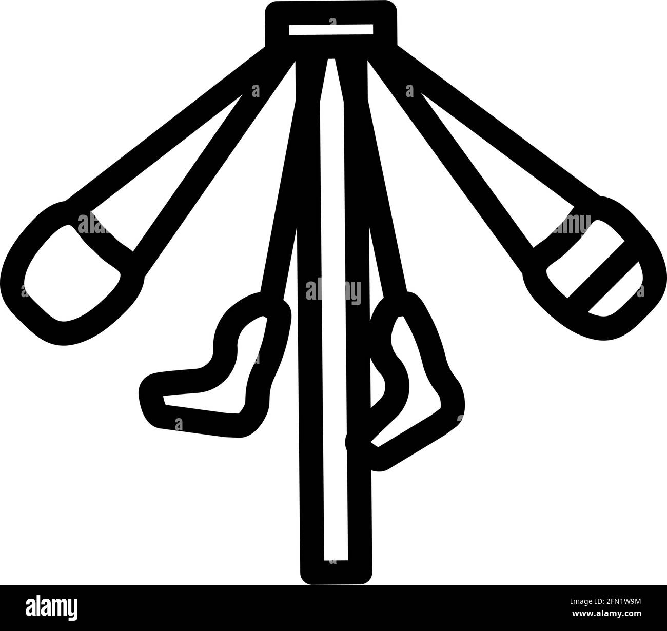 Big Carousel Icon. Editable Bold Outline Design. Vector Illustration ...