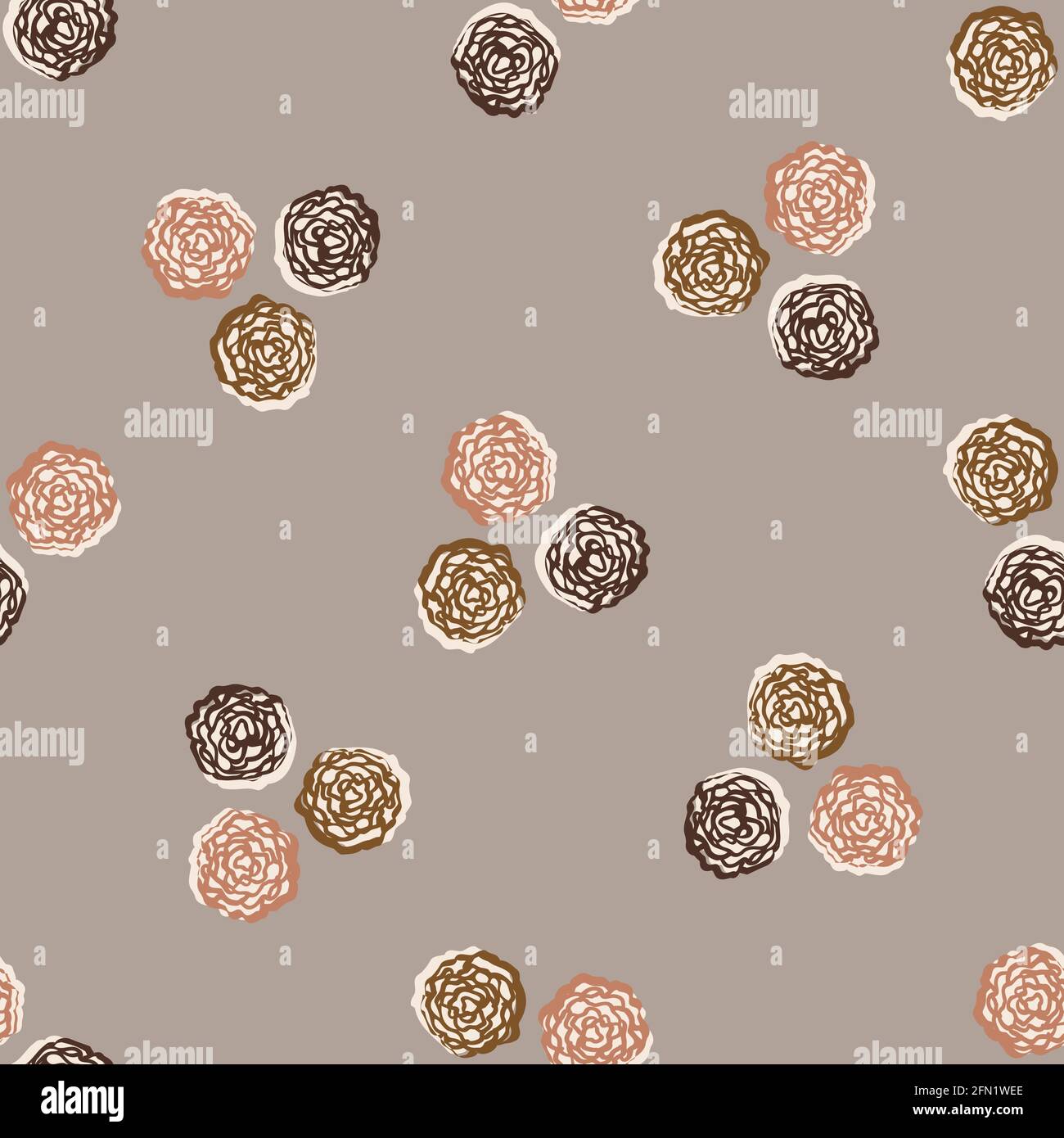 Seamless minimalist doodle dot pattern background. Calm boho earthy ...