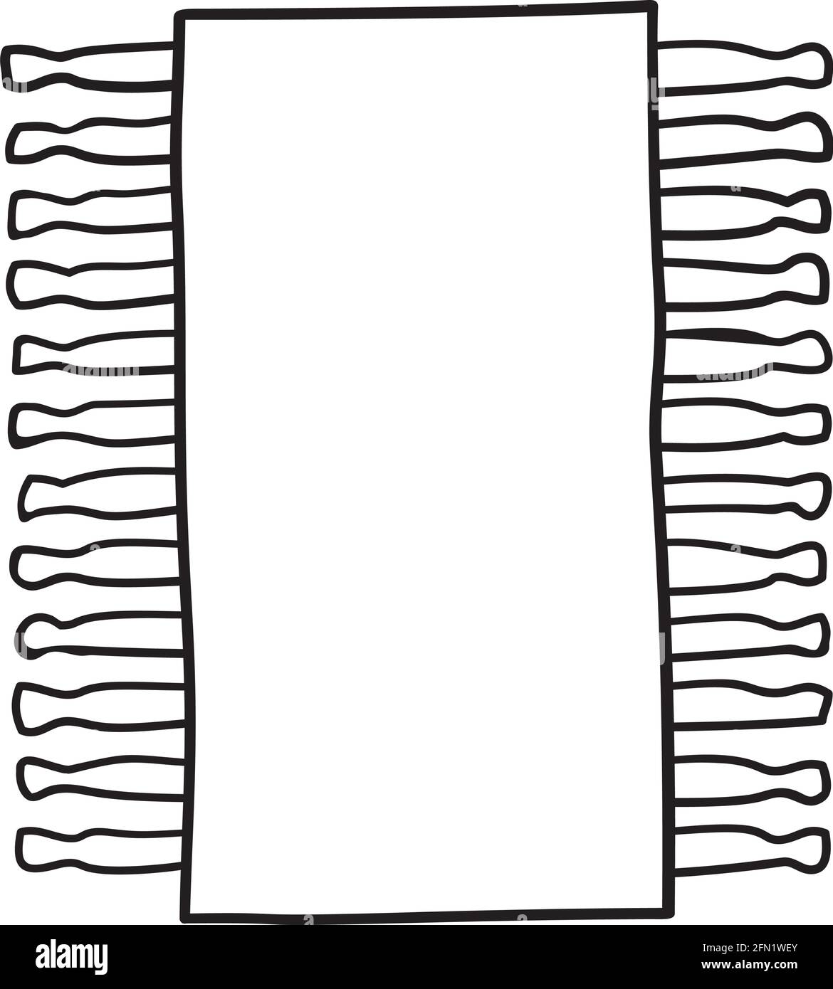 Chip Icon. Hand Drawn Sketch Design. Vector Illustration Stock Vector ...