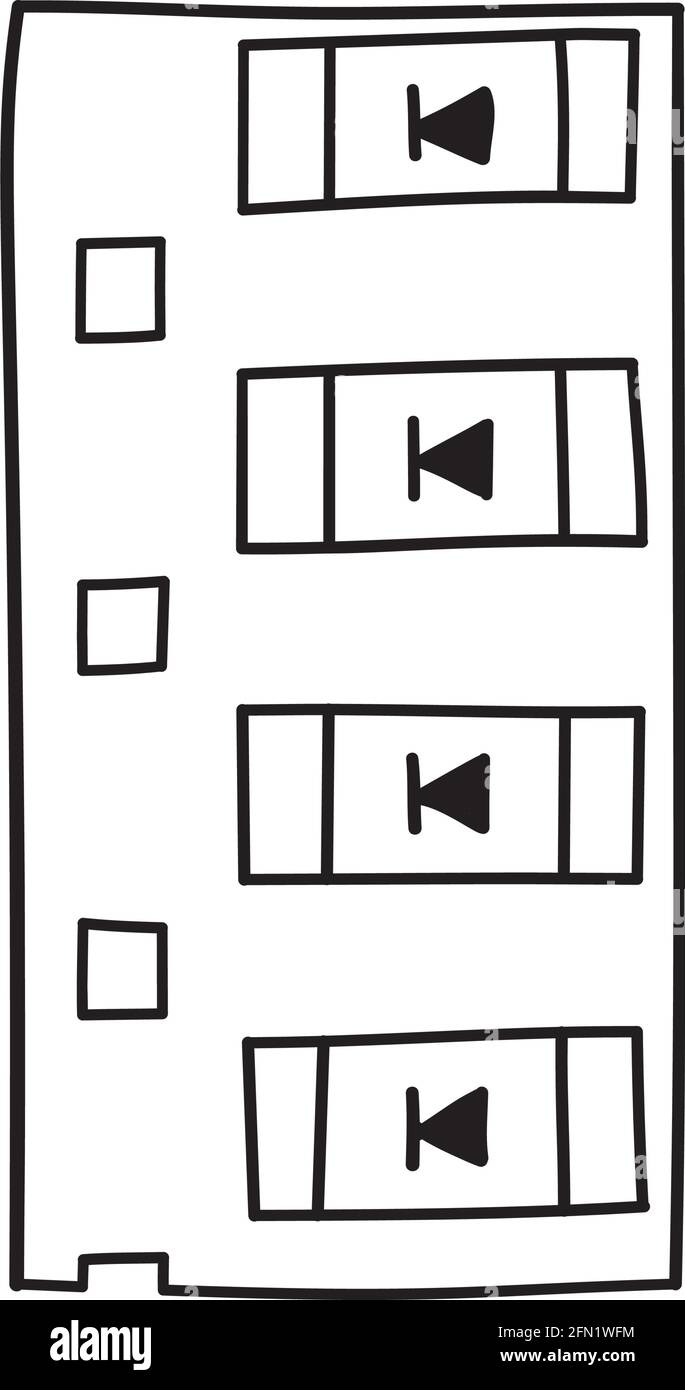 Diode Smd Component Tape Icon. Hand Drawn Sketch Design. Vector ...