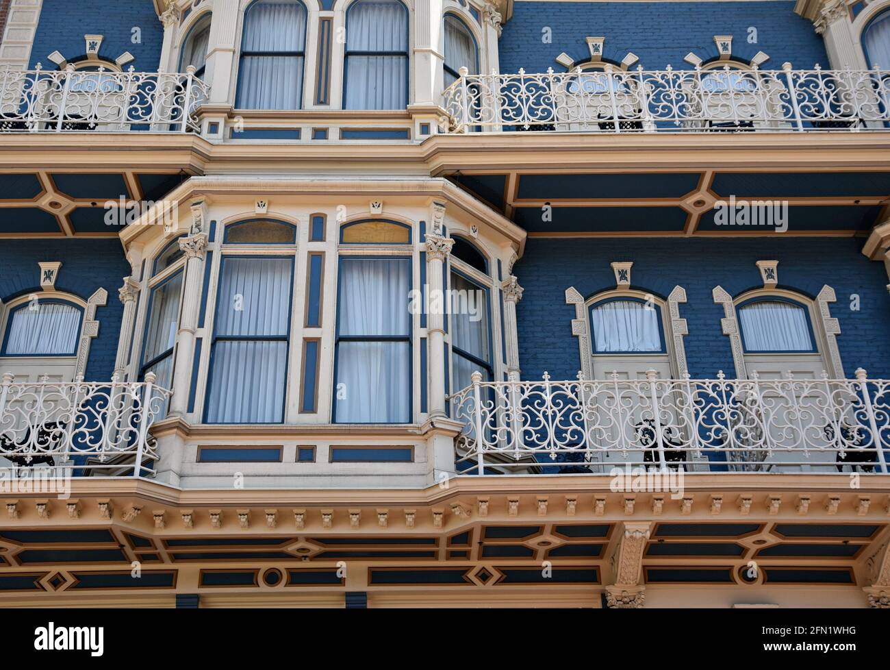 Facade view of the historic Italianate Victorian style Horton Grand ...