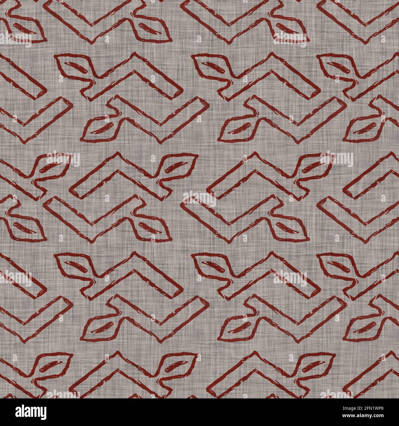 Seamless french floral farmhouse woven linen texture. Two tone neutral ...