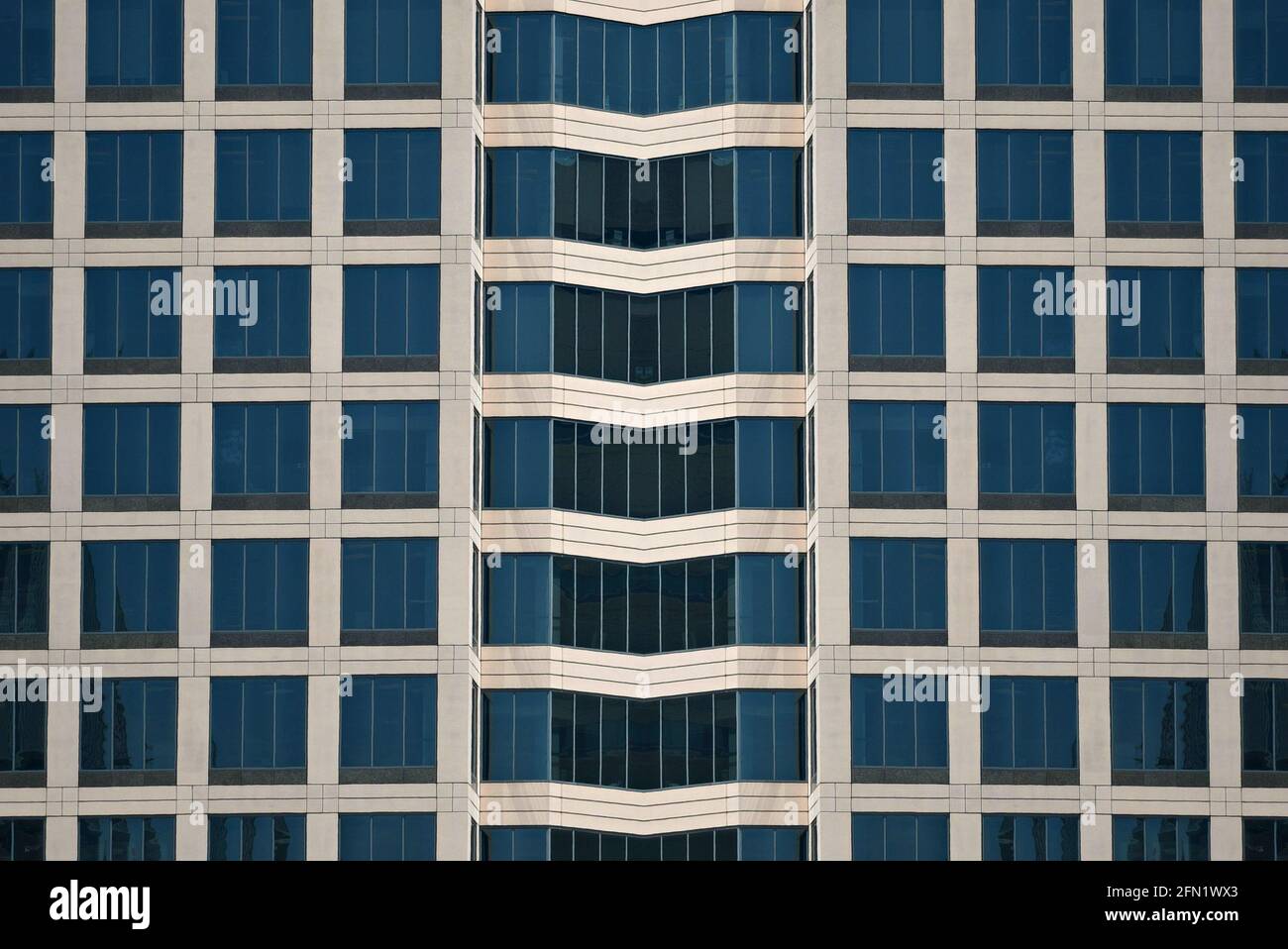 Corporate offices high-rise building glass facade in San Diego ...