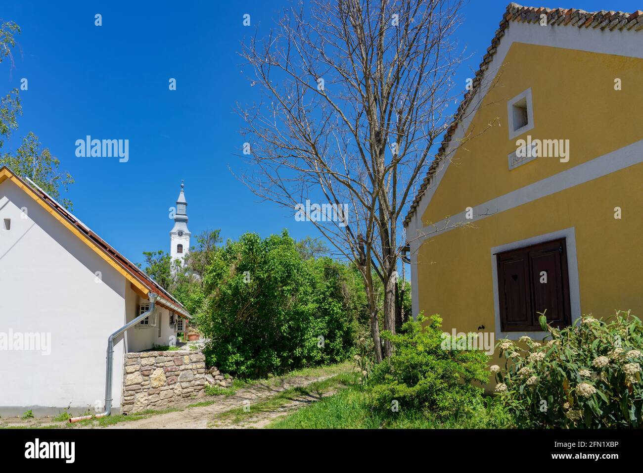 Historical old hungarian village in Koveskal Hungary Stock Photo - Alamy