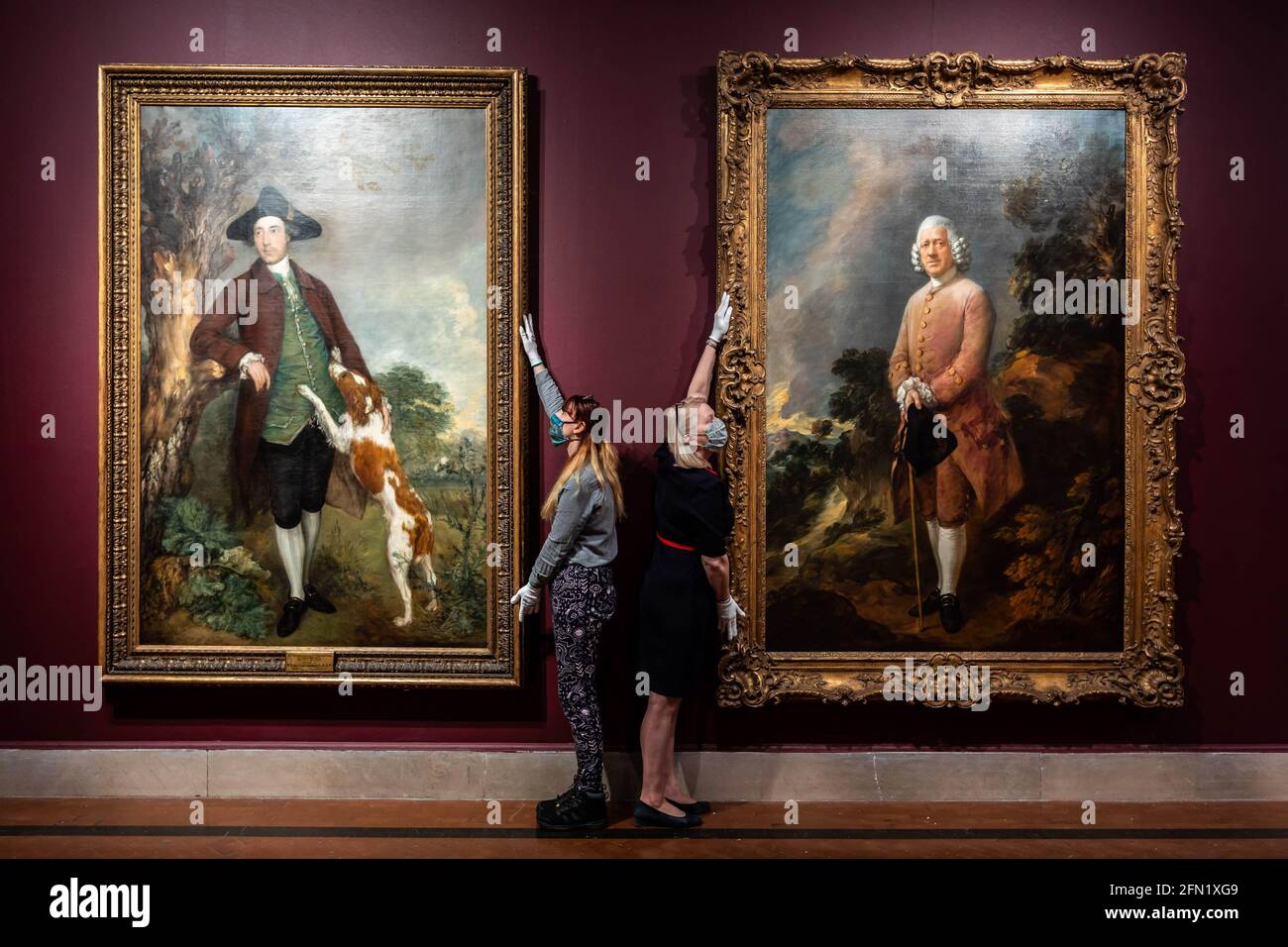 EDITORIAL USE ONLY (Left to right) Curatorial trainee Jemma Craig, aged ...