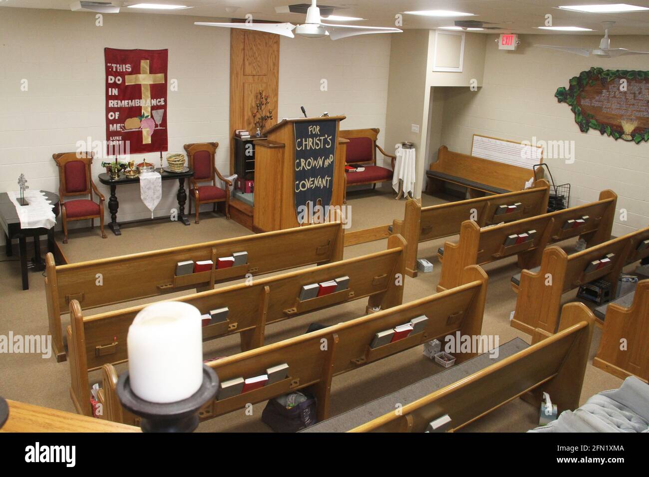 Interior of a small Christian church in Virginia, USA Stock Photo - Alamy