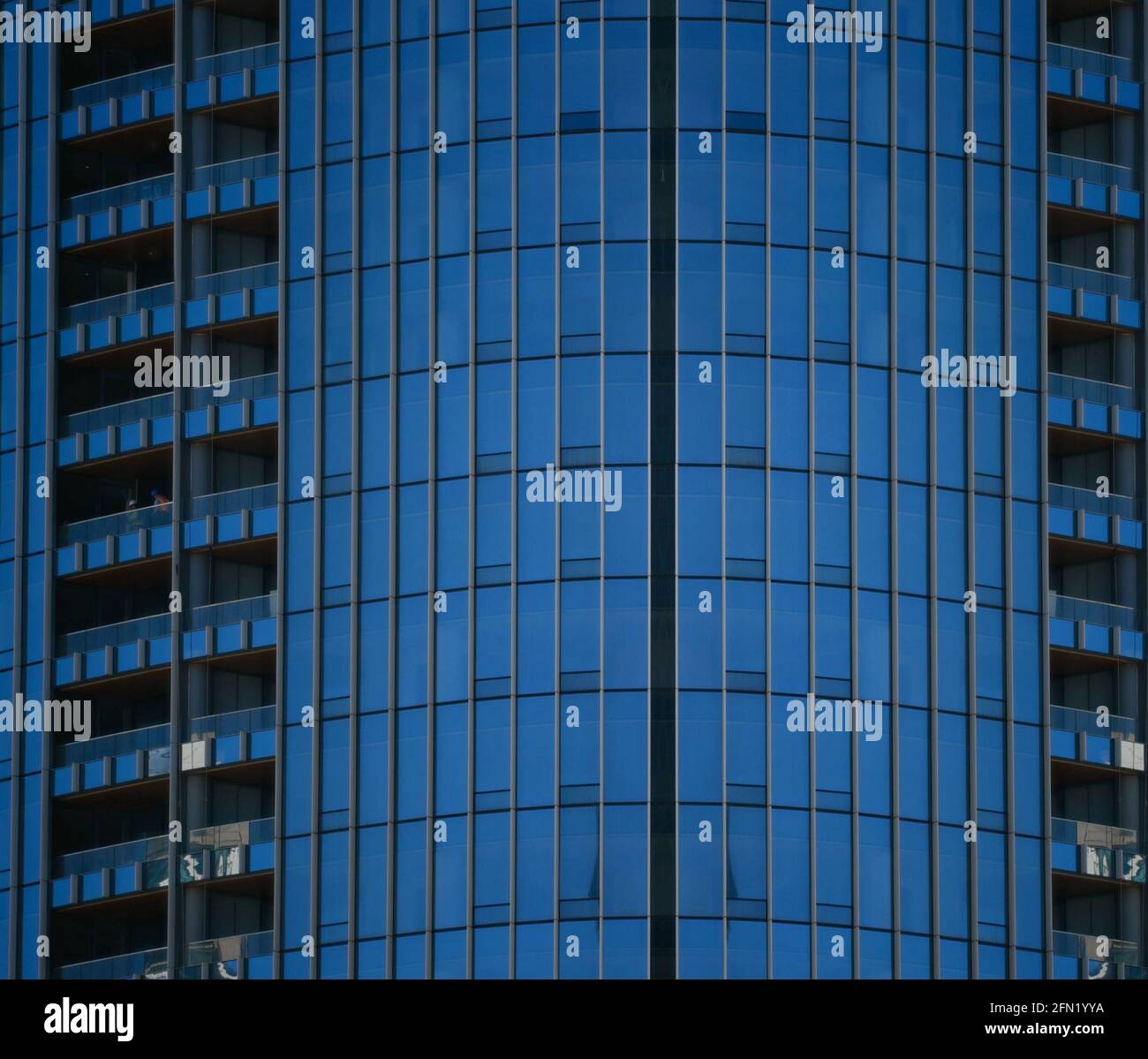 High-rise building blue glass facade in San Diego, California USA Stock ...