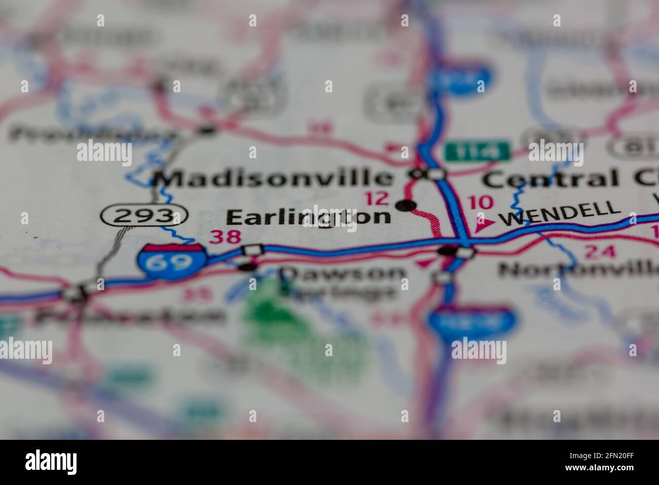 Map of earlington hi-res stock photography and images - Alamy