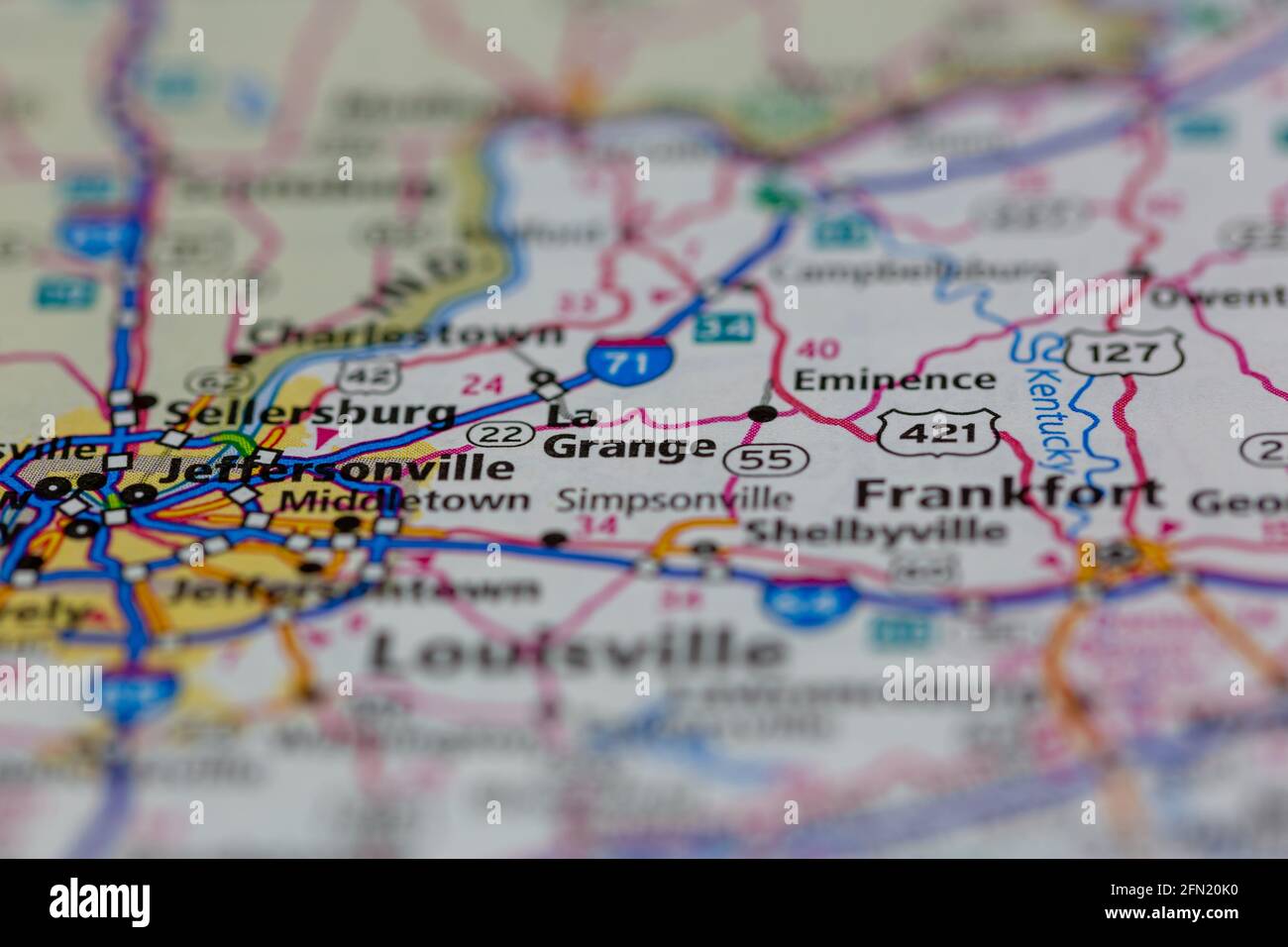 Grange kentucky map hi-res stock photography and images - Alamy