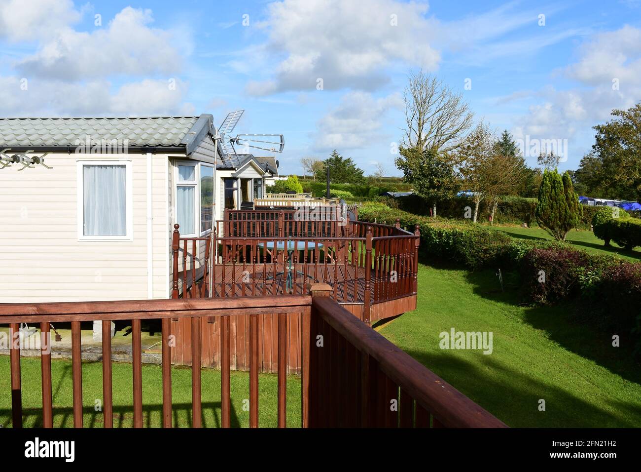 Static caravans with a sea view hi-res stock photography and images - Alamy