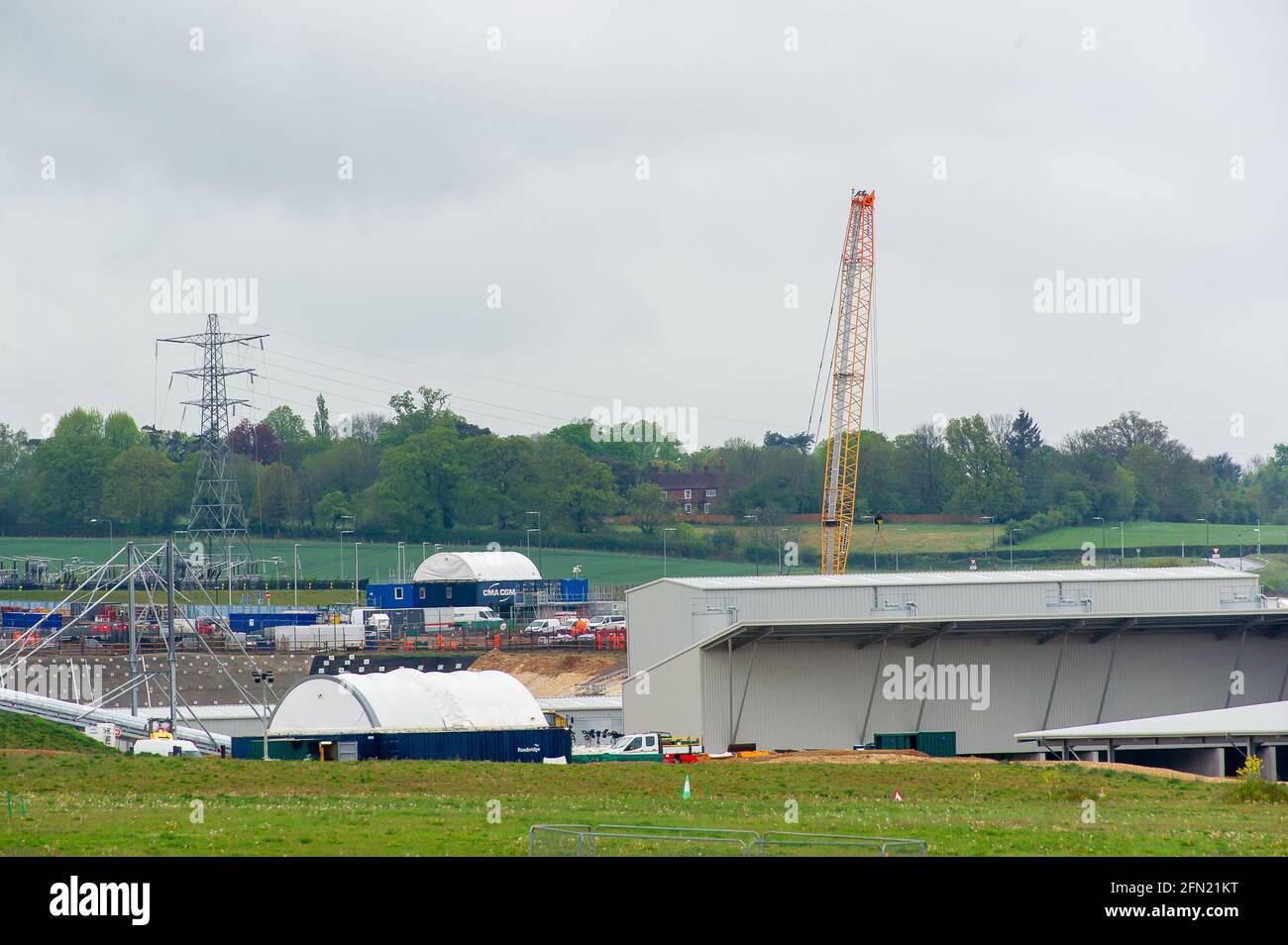 West Hyde, Hertfordshire, UK. 13th May, 2021. HS2 have announced today ...