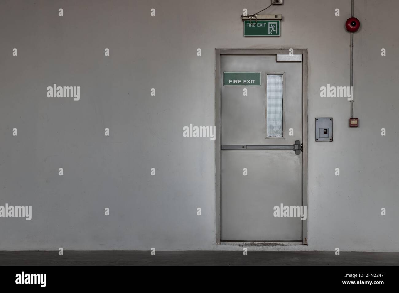 Fire exit door for emergency case with alarm for safety protection of ...