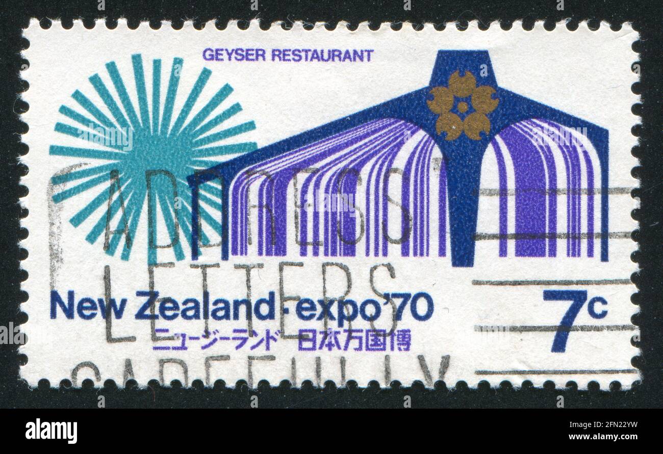 NEW ZEALAND - CIRCA 1970: stamp printed by New Zealand, shows EXPO’70 ...