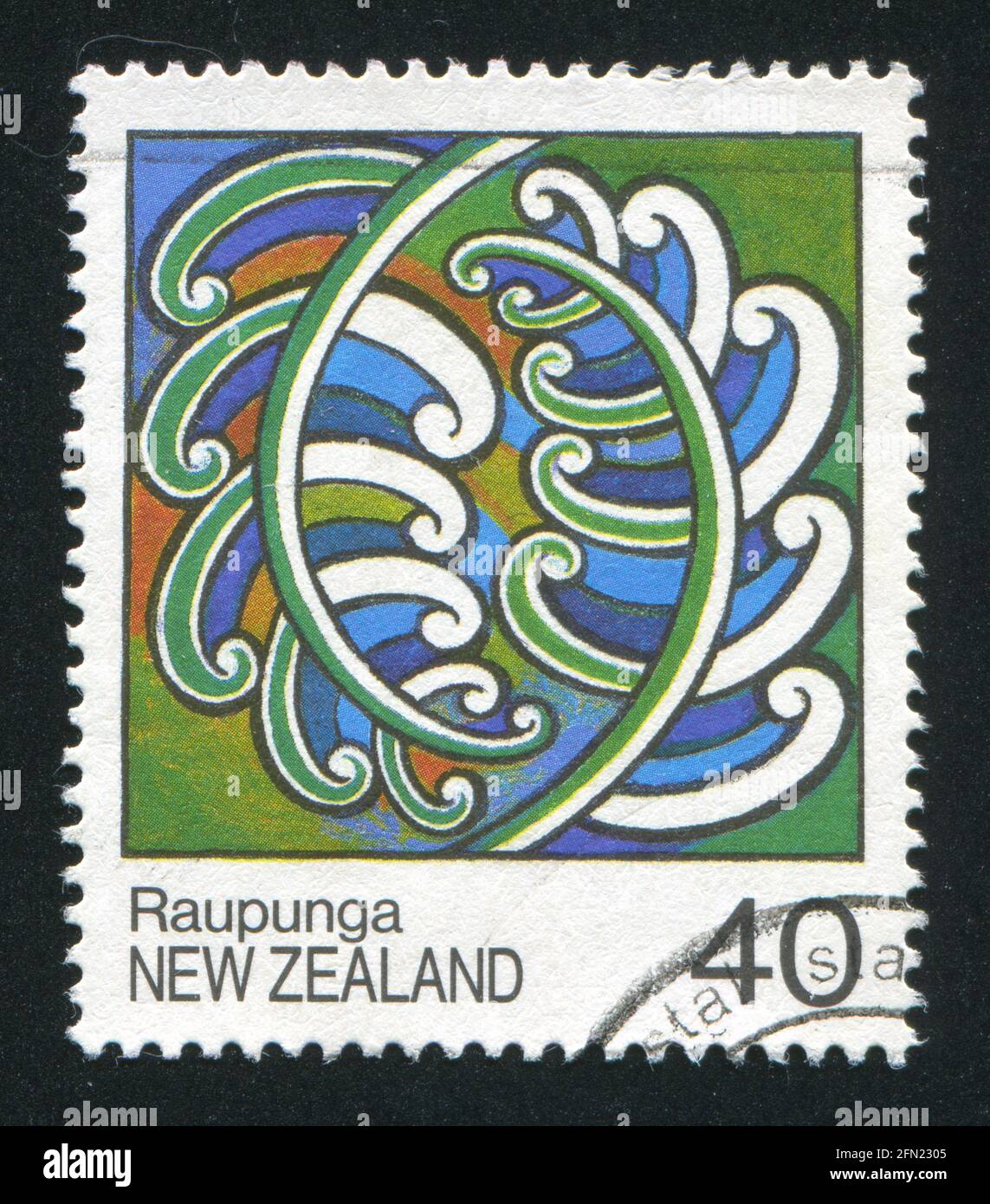 NEW ZEALAND - CIRCA 1988: stamp printed by New Zealand, shows Maori ...