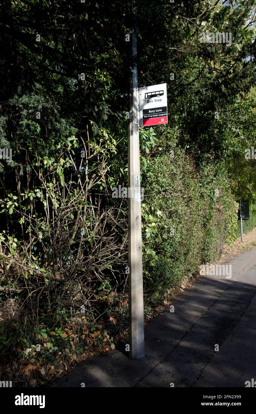 Bus Stop Epping Essex Stock Photo - Alamy
