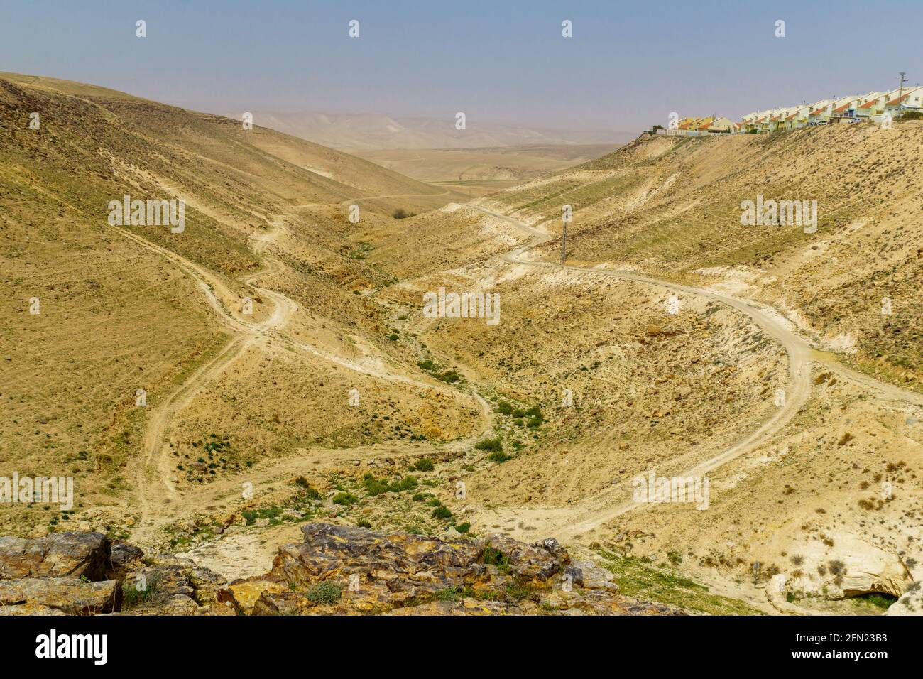 View of Desert landscape of the Hesed valley, in Arad, Southern Israel ...