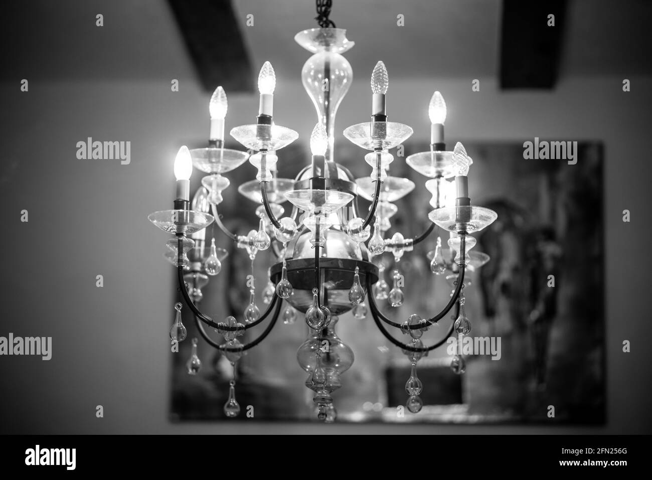 Dark interior lighting Black and White Stock Photos & Images - Alamy