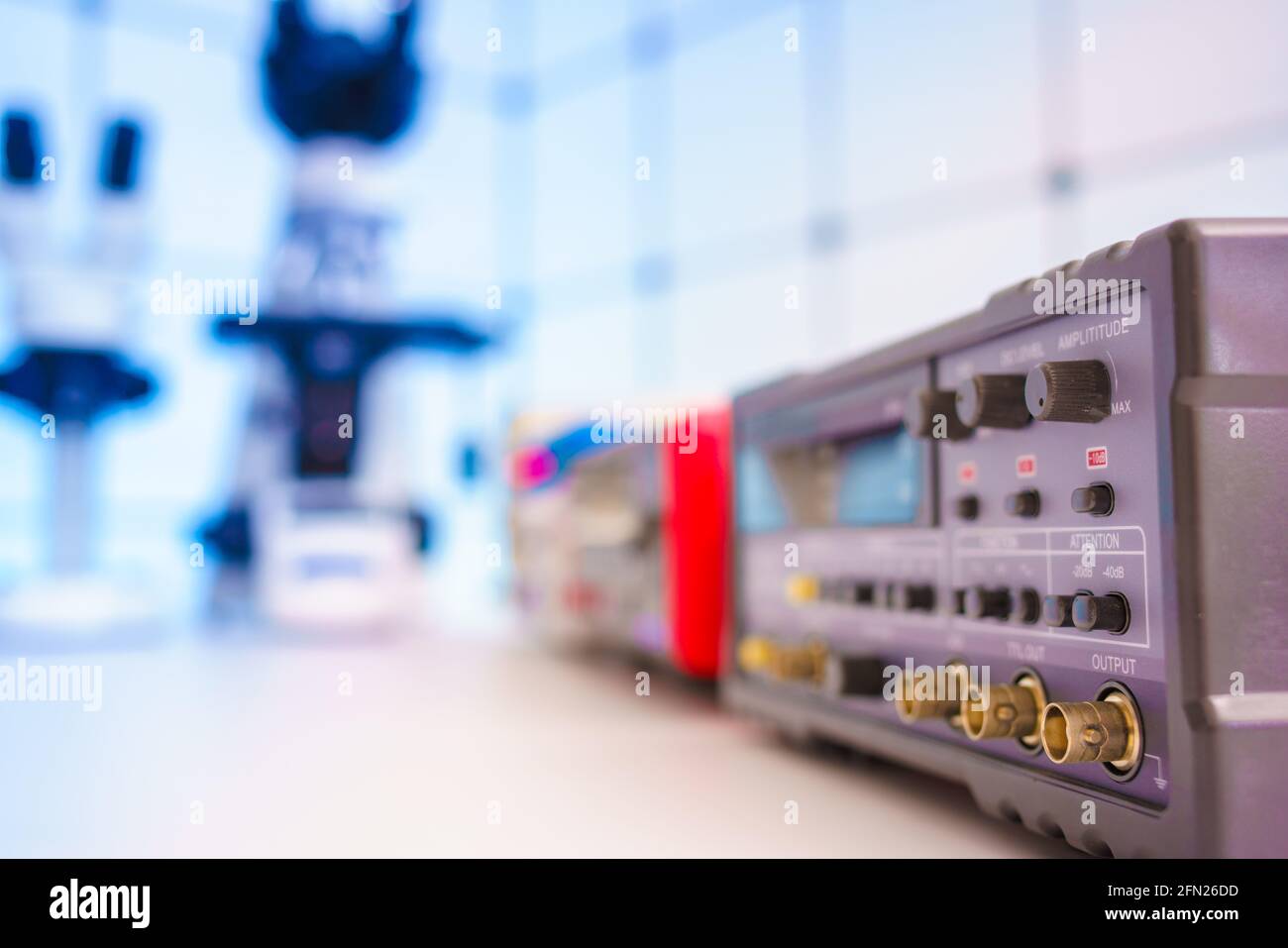Measuring instruments in a modern physics research laboratory. High ...