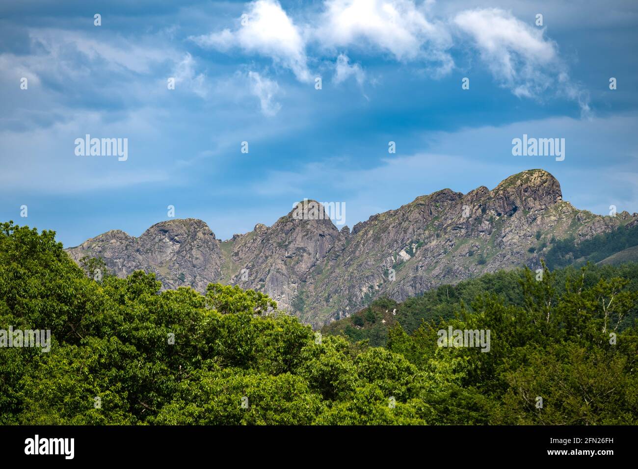 Breathtaking view of mountains in the Basque country Stock Photo - Alamy