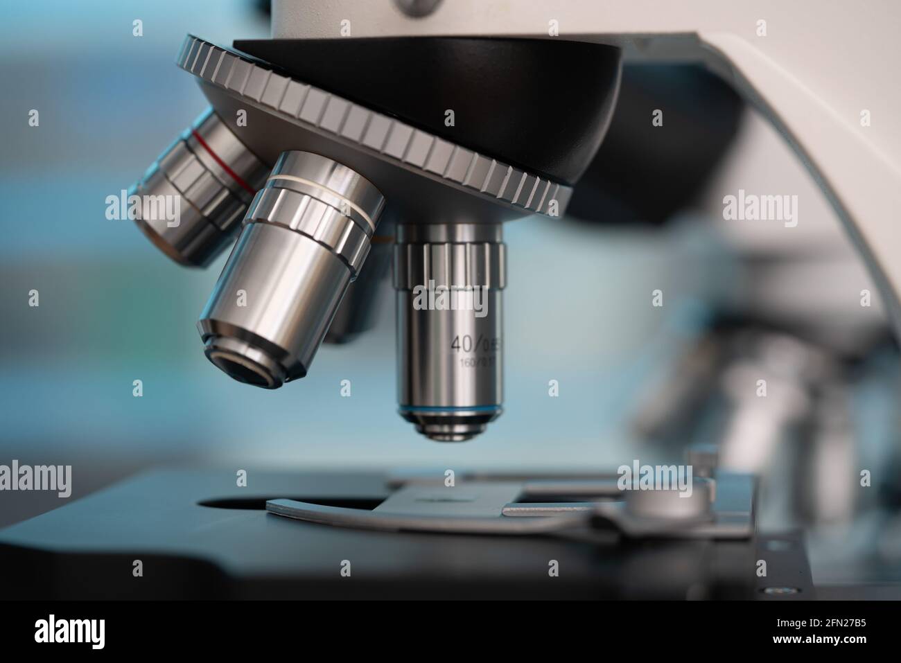 Scientific optical microscope in the laboratory Stock Photo - Alamy
