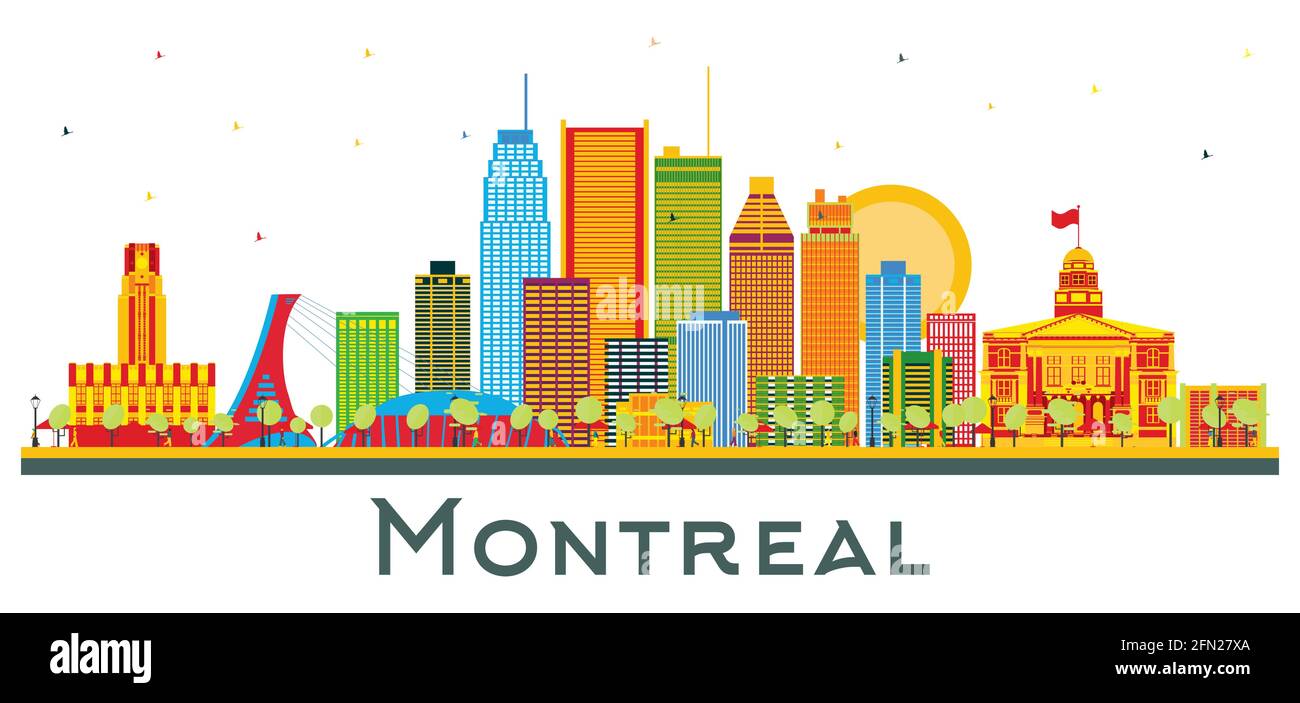 Montreal Skyline Outline