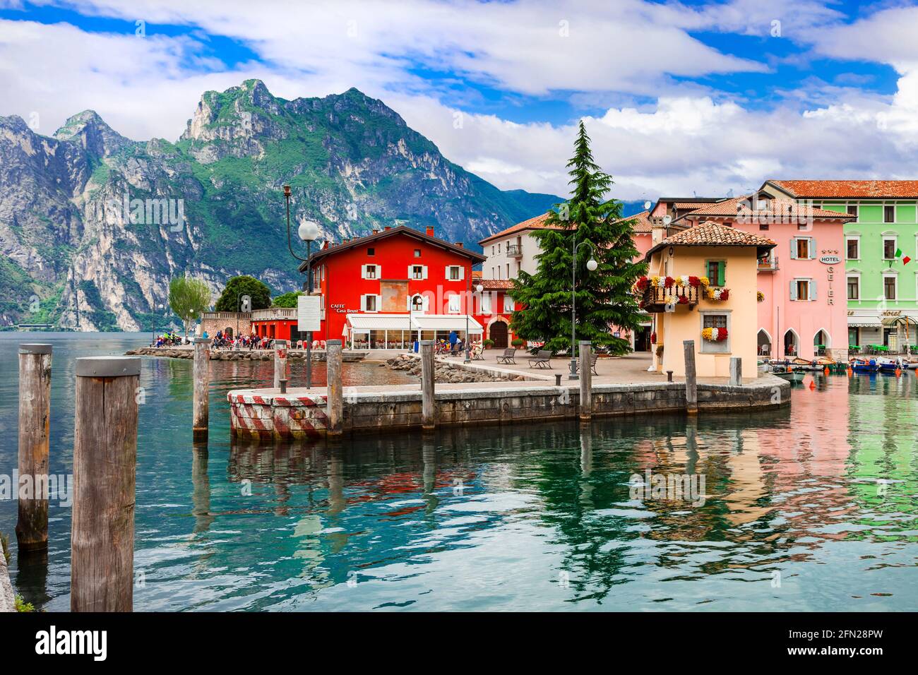 wonderful nature scenery and lakes of Europe.Beautiful lake Lago di ...