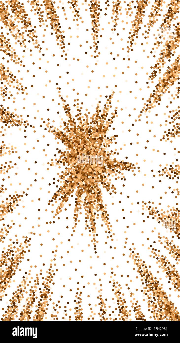 Red round gold glitter luxury sparkling confetti. Scattered small gold particles on white ...