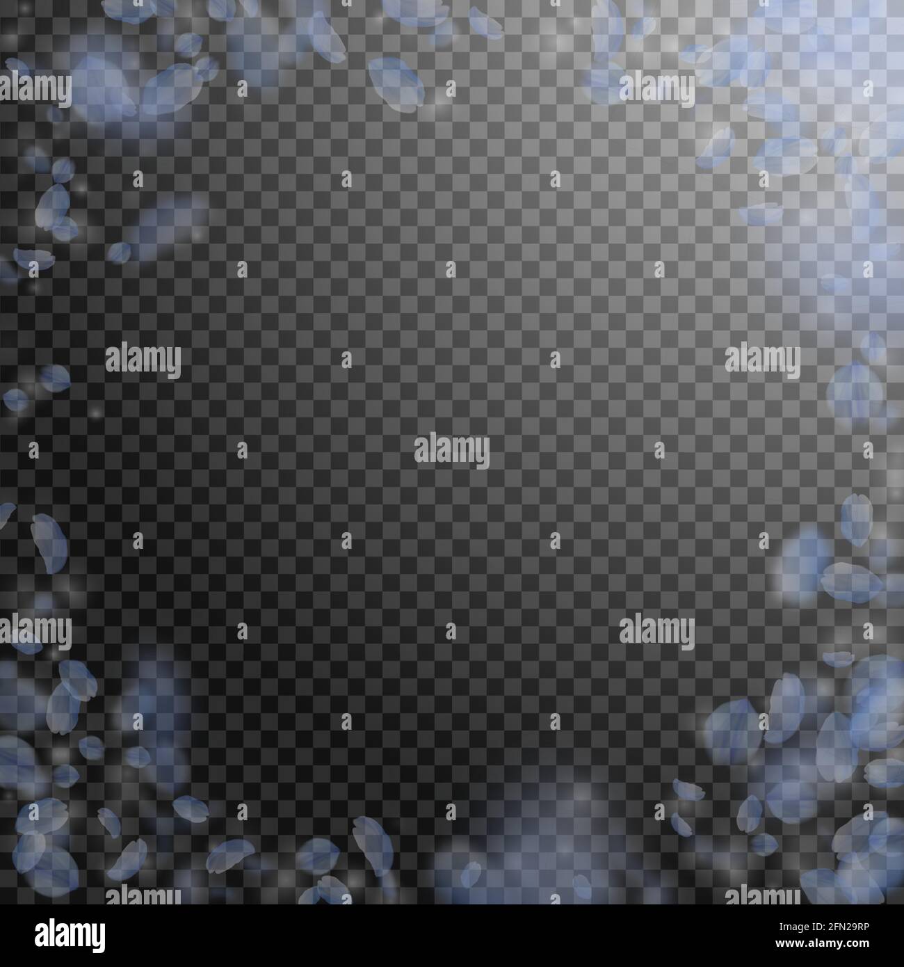 Falling Blue Rose Petals Gif