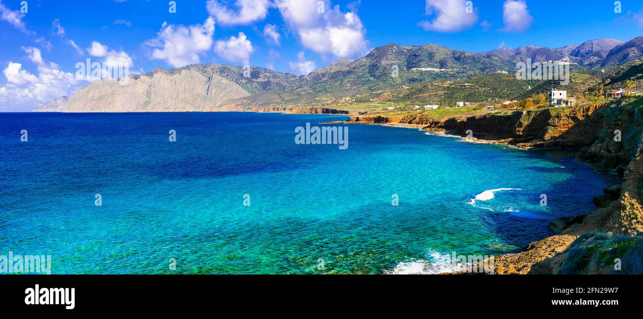 Crete island nature sea scenery. western part. Greece Stock Photo - Alamy