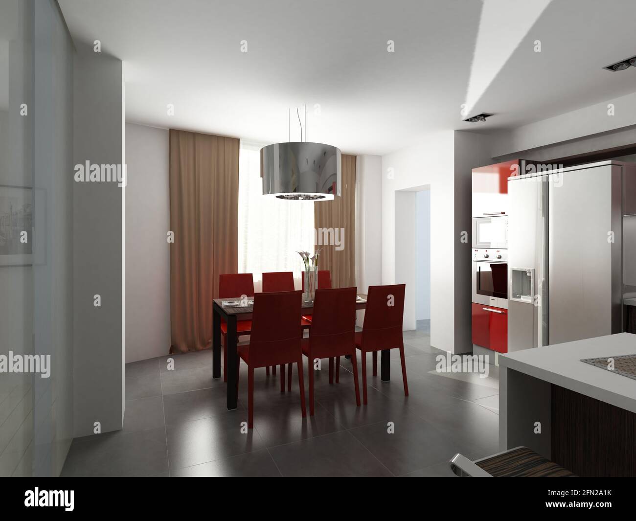 Interior of modern kitchen Stock Photo - Alamy