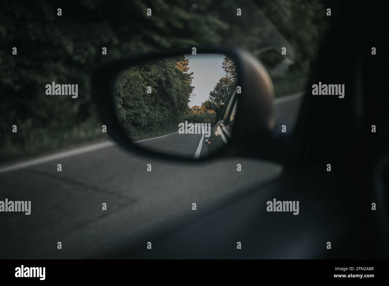 Beautiful natural view visible from a car side mirror Stock Photo - Alamy