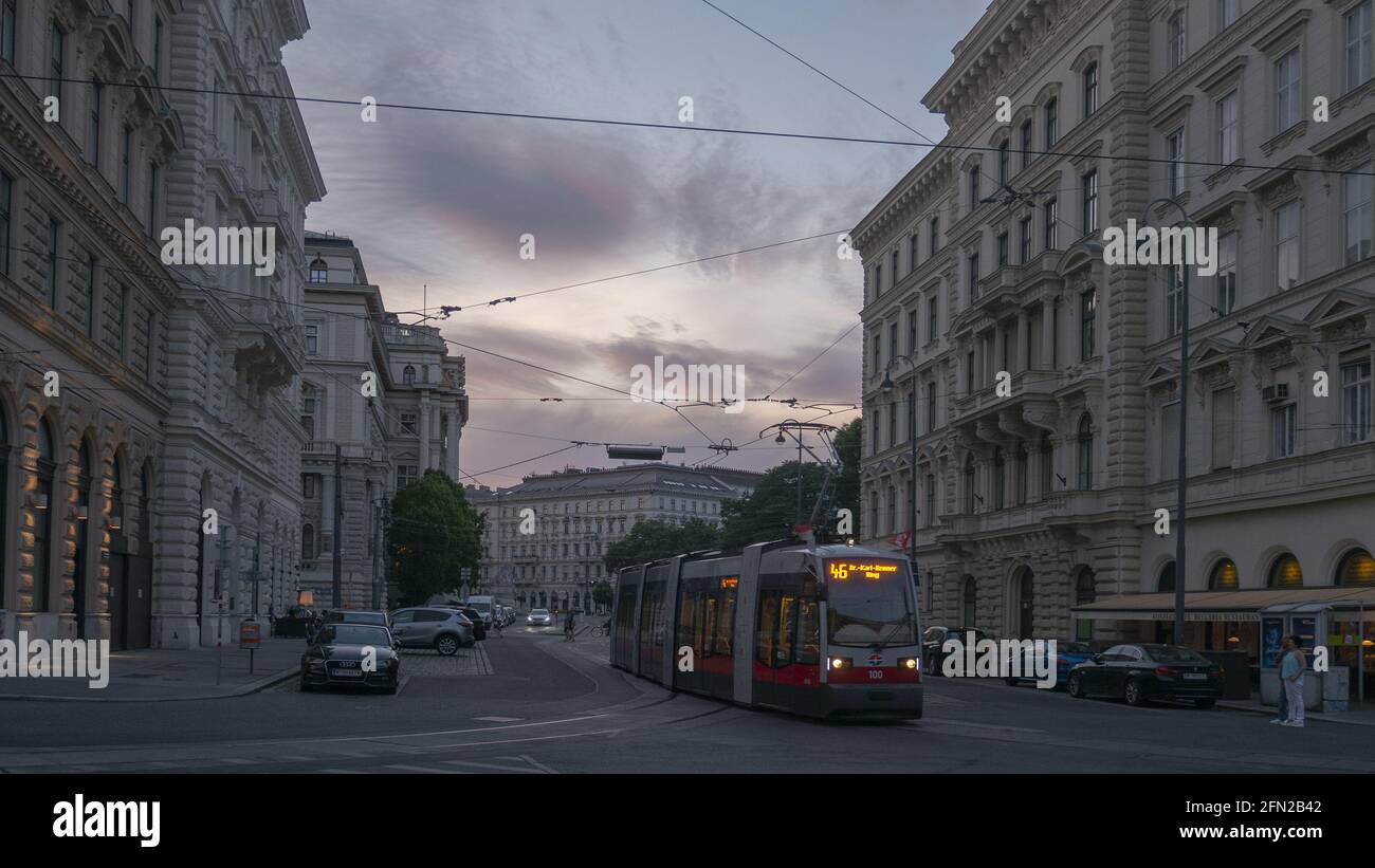 VIEN, AUSTRIA - Jun 20, 2017: Vienna is located in northeastern Austria ...