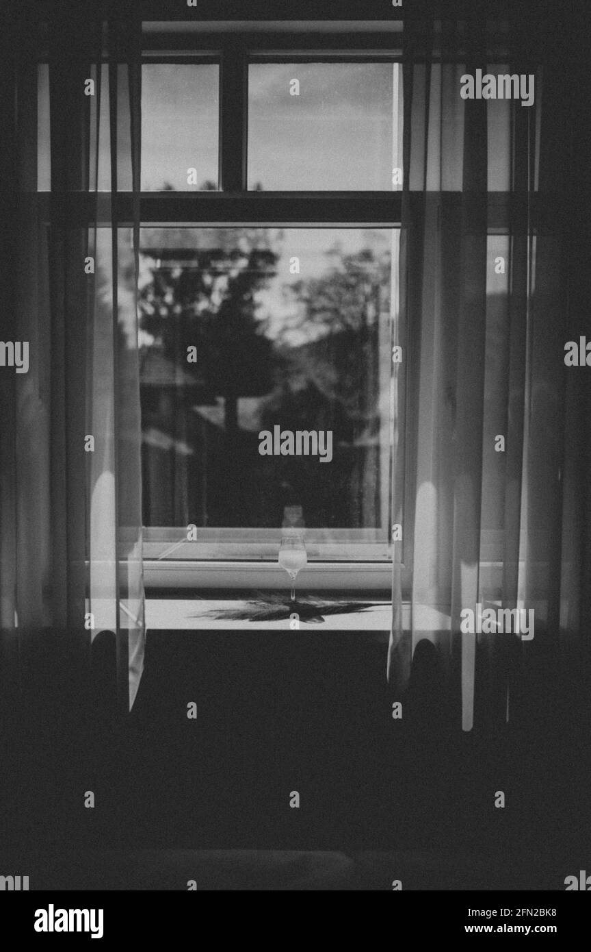 Interior shot architecture window Black and White Stock Photos & Images ...