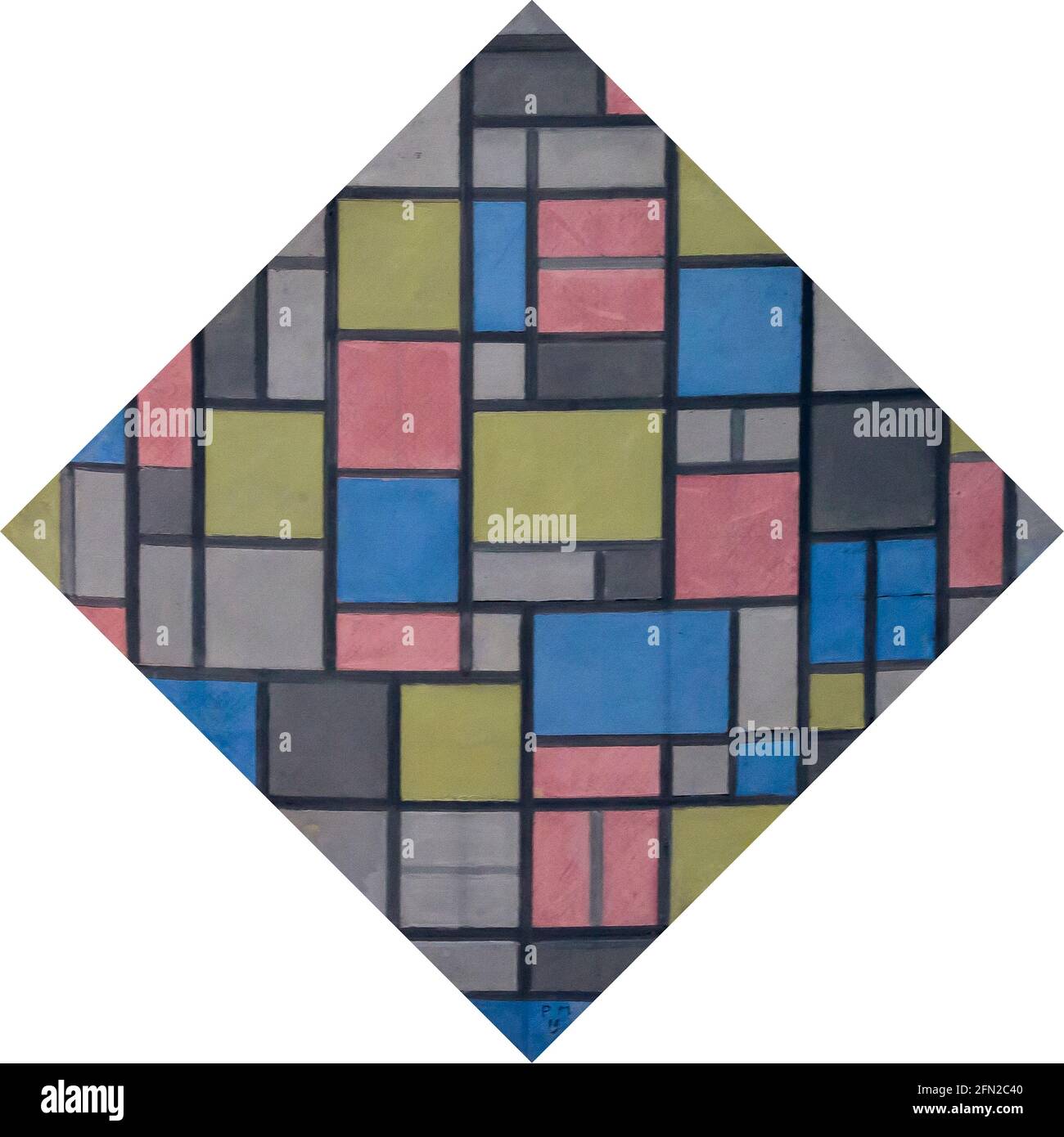 Composition with grid vii, Piet Mondrian, 1919, Kroller-Muller Museum ...