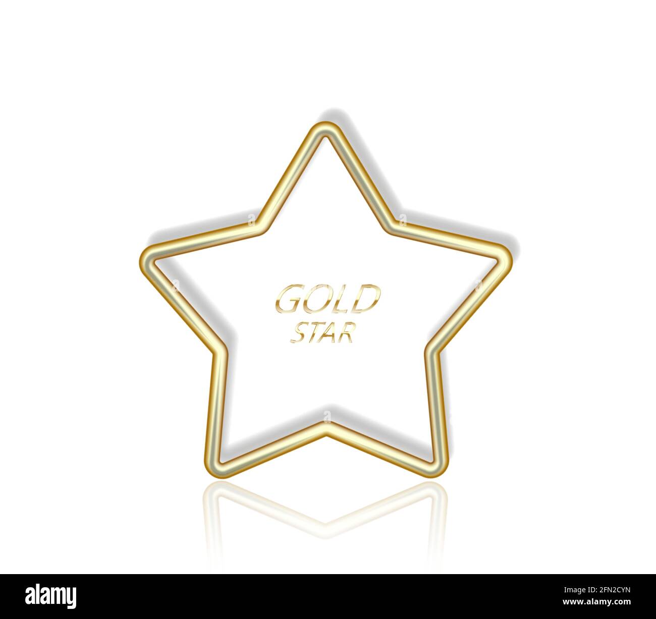 Gold star. Vector illustration. Star as 3d polygonal object Stock ...
