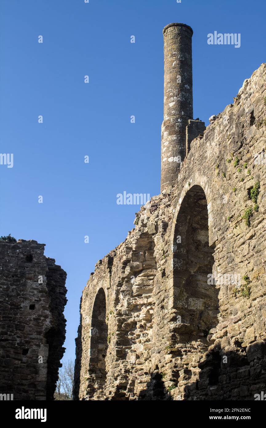 Chimney And Windows Of A 12th Century Stone Norman House Used As A ...