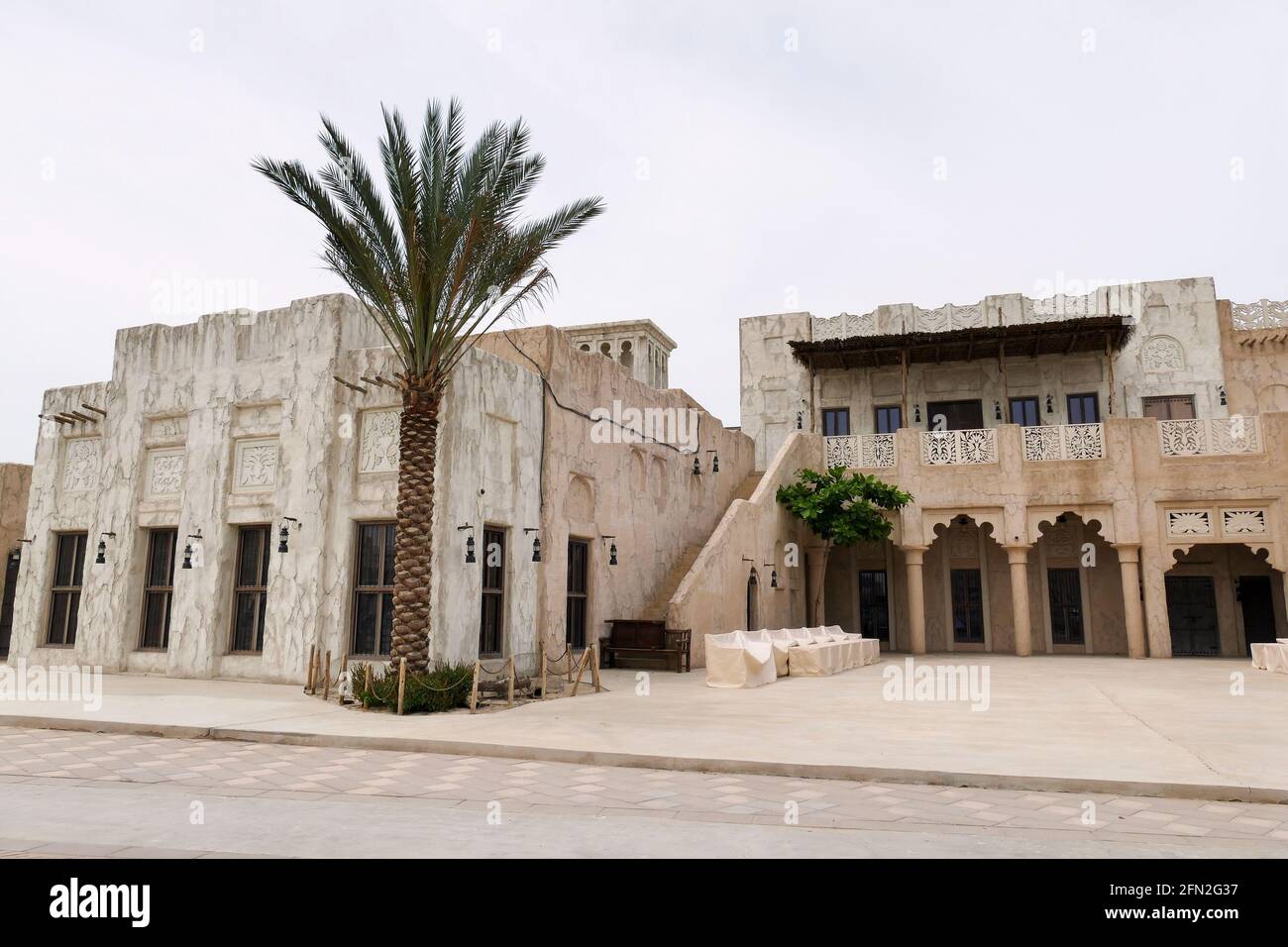 Dubai, United Arab Emirates, April 12, 2019. The Dubai Heritage Village ...